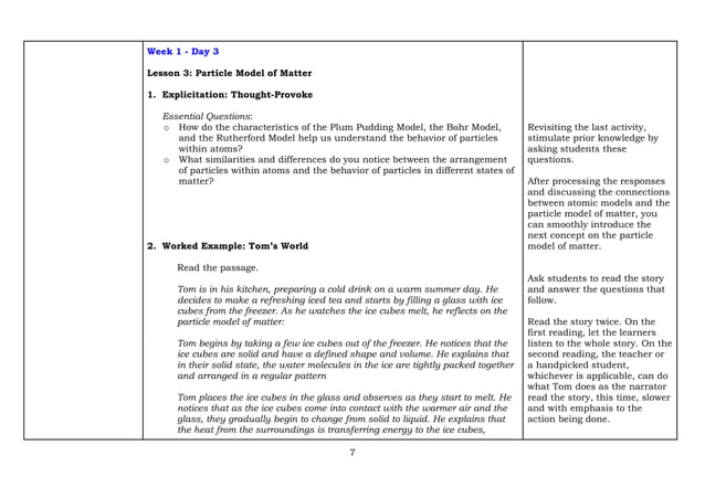 Q1_LE_Science 7_Lesson 1_Week 1.matatags | PDF | Physics | Science