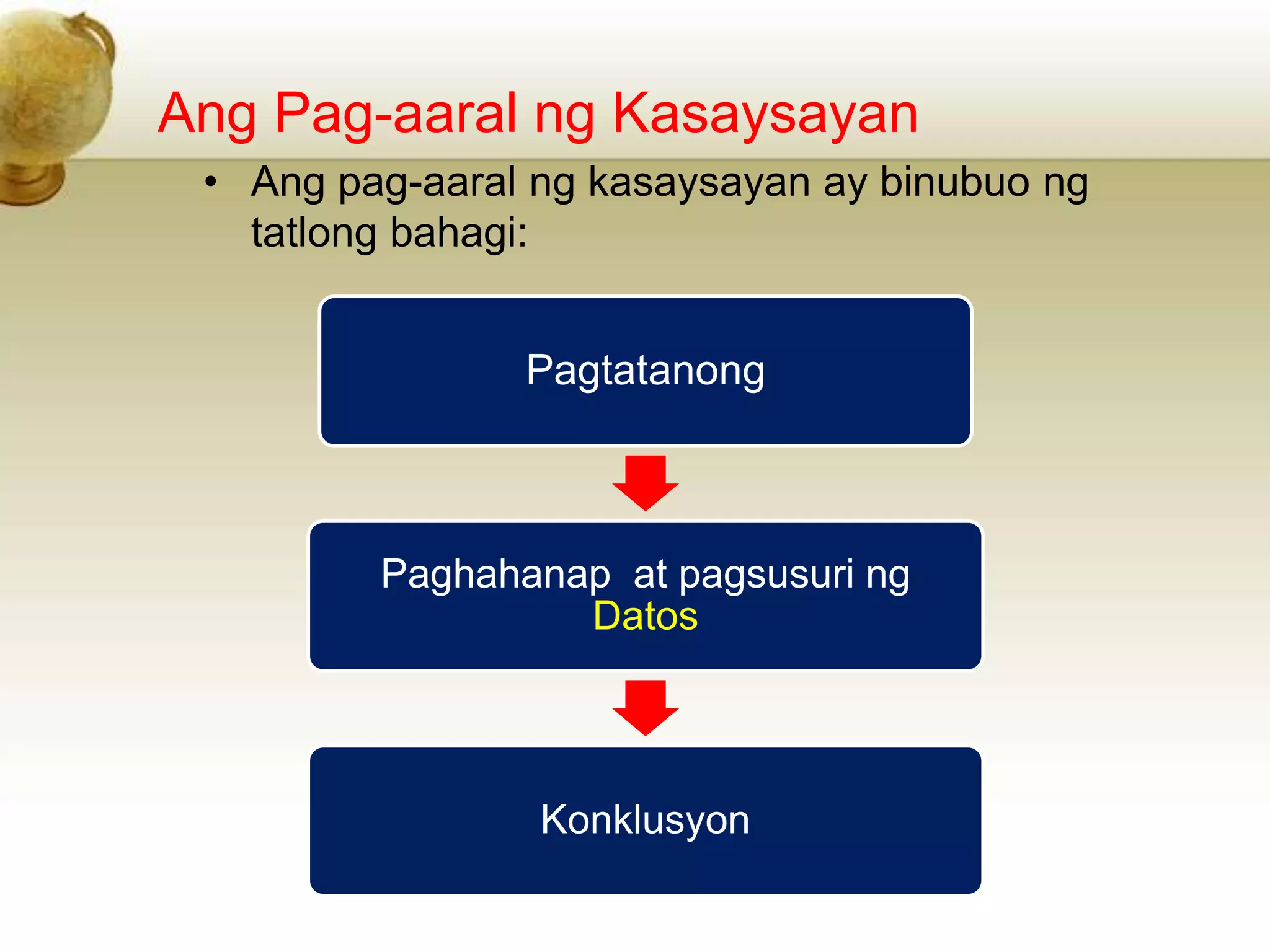 Q1 lesson 1 pag-aaral ng kasaysayan | PPTX