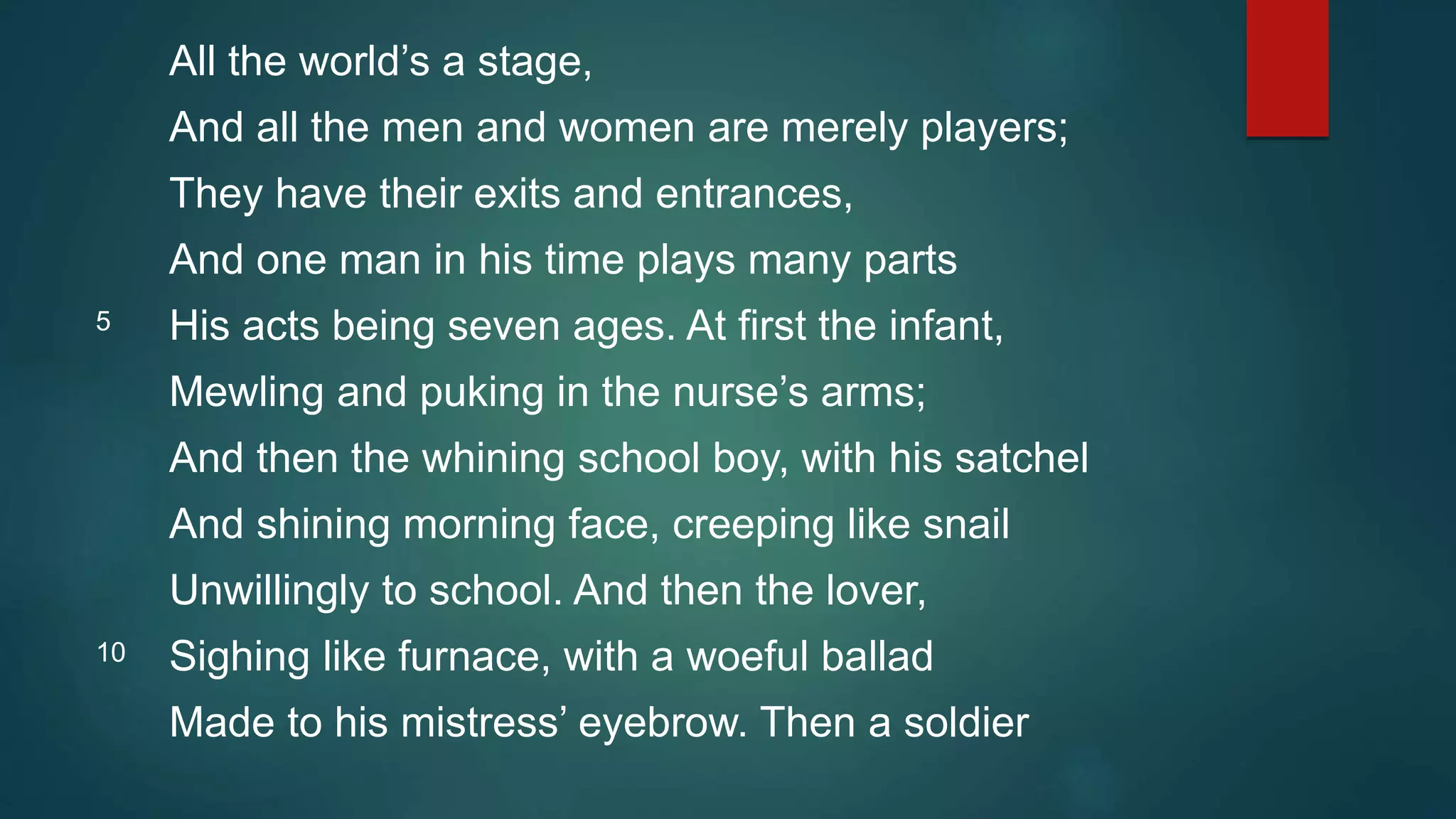 The Seven Ages of Man | PPTX