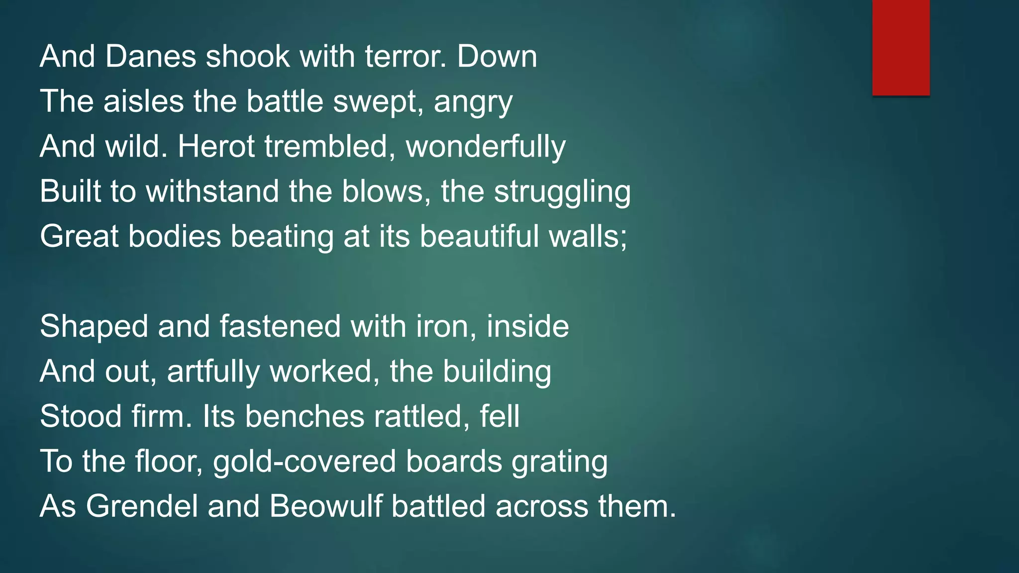 Beowulf: The Battle with Grendel | PPTX