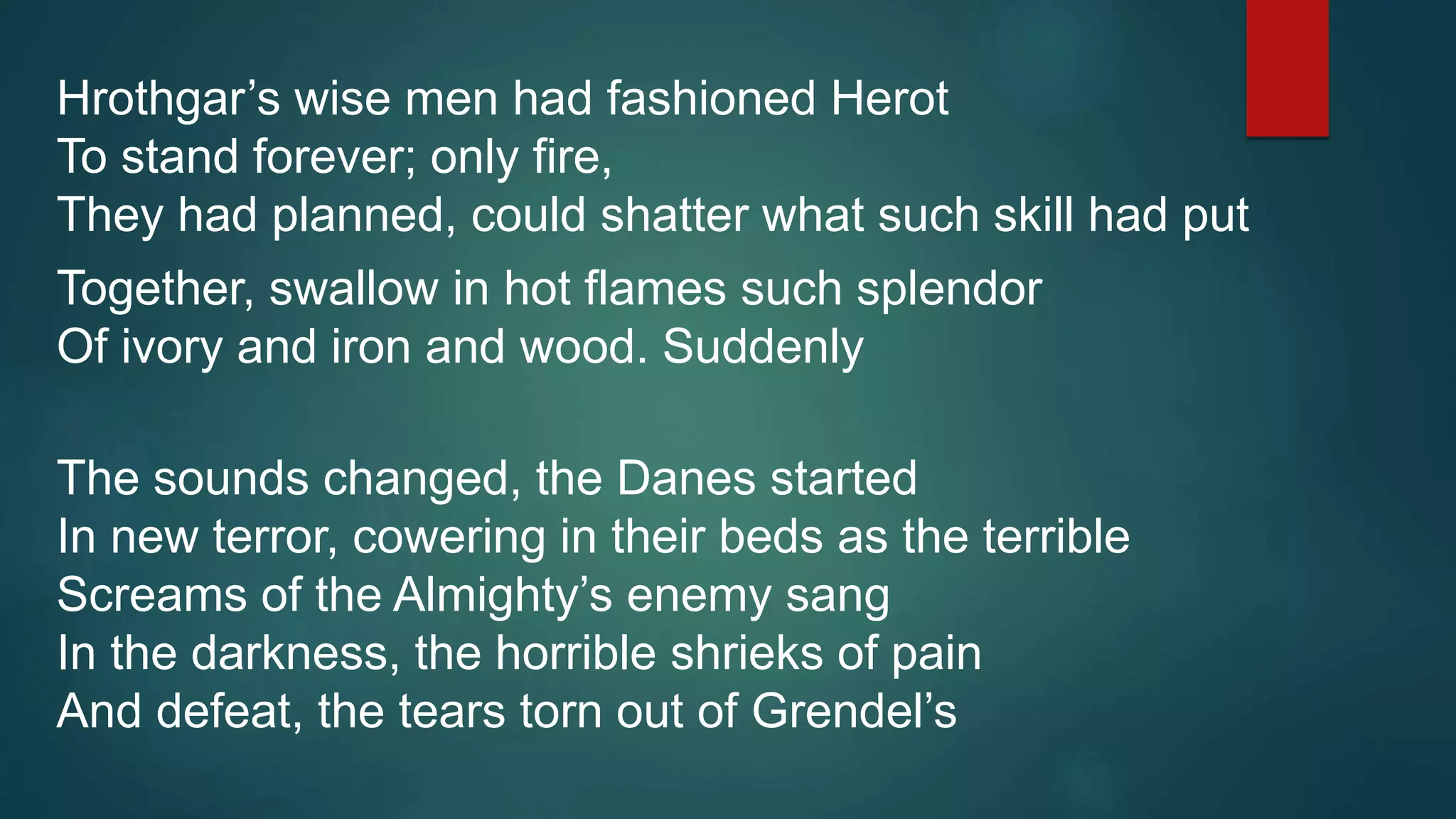 Beowulf: The Battle with Grendel | PPTX