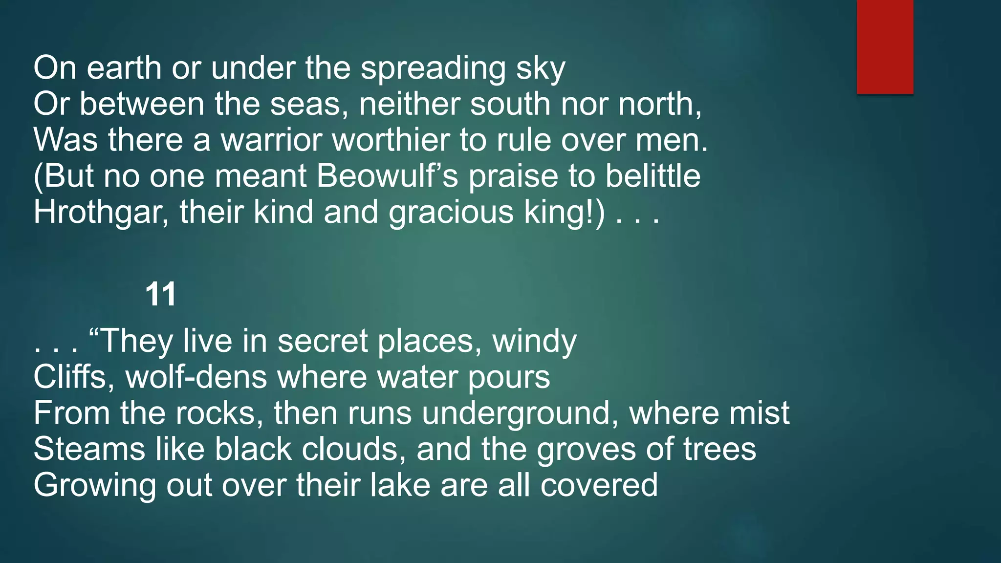 Beowulf: The Battle with Grendel | PPTX