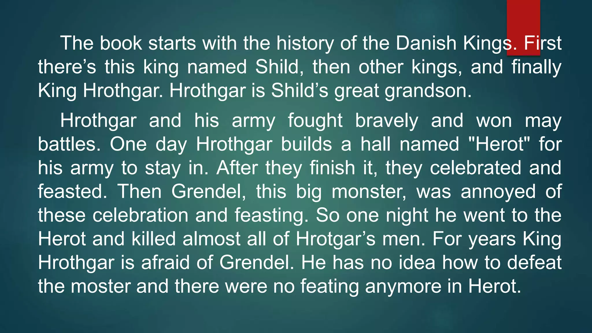 Beowulf: The Battle with Grendel | PPTX