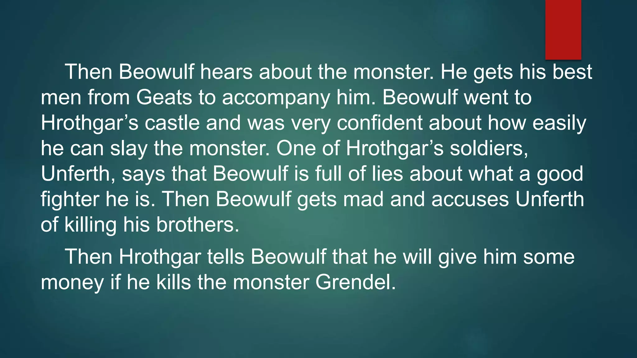 Beowulf: The Battle with Grendel | PPTX