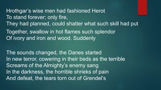 Beowulf: The Battle with Grendel | PPTX