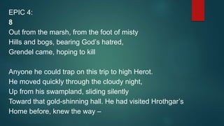 Beowulf: The Battle with Grendel | PPTX