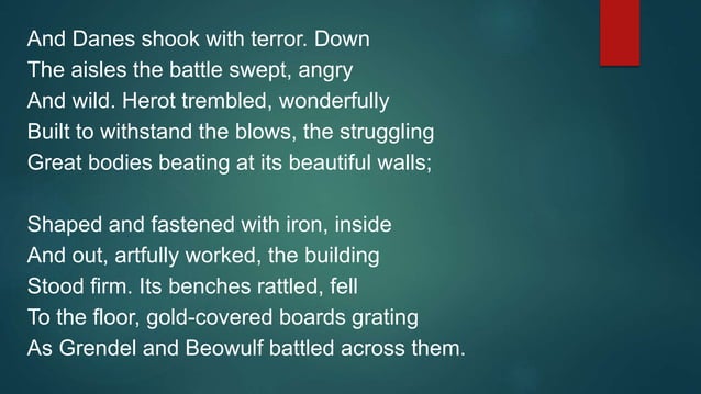 Beowulf - The Battle with Grendel | PPTX