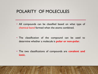 Polarity of Molecules | PDF