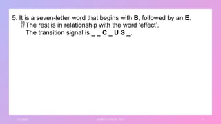 Effective Use of Transition Signals in Writing | PPT