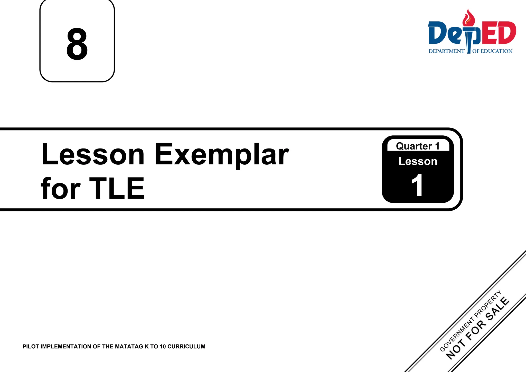 TLE 8 QUARTER 1 MODULE WEEK 1 MATATAG CURRICULUM | PDF