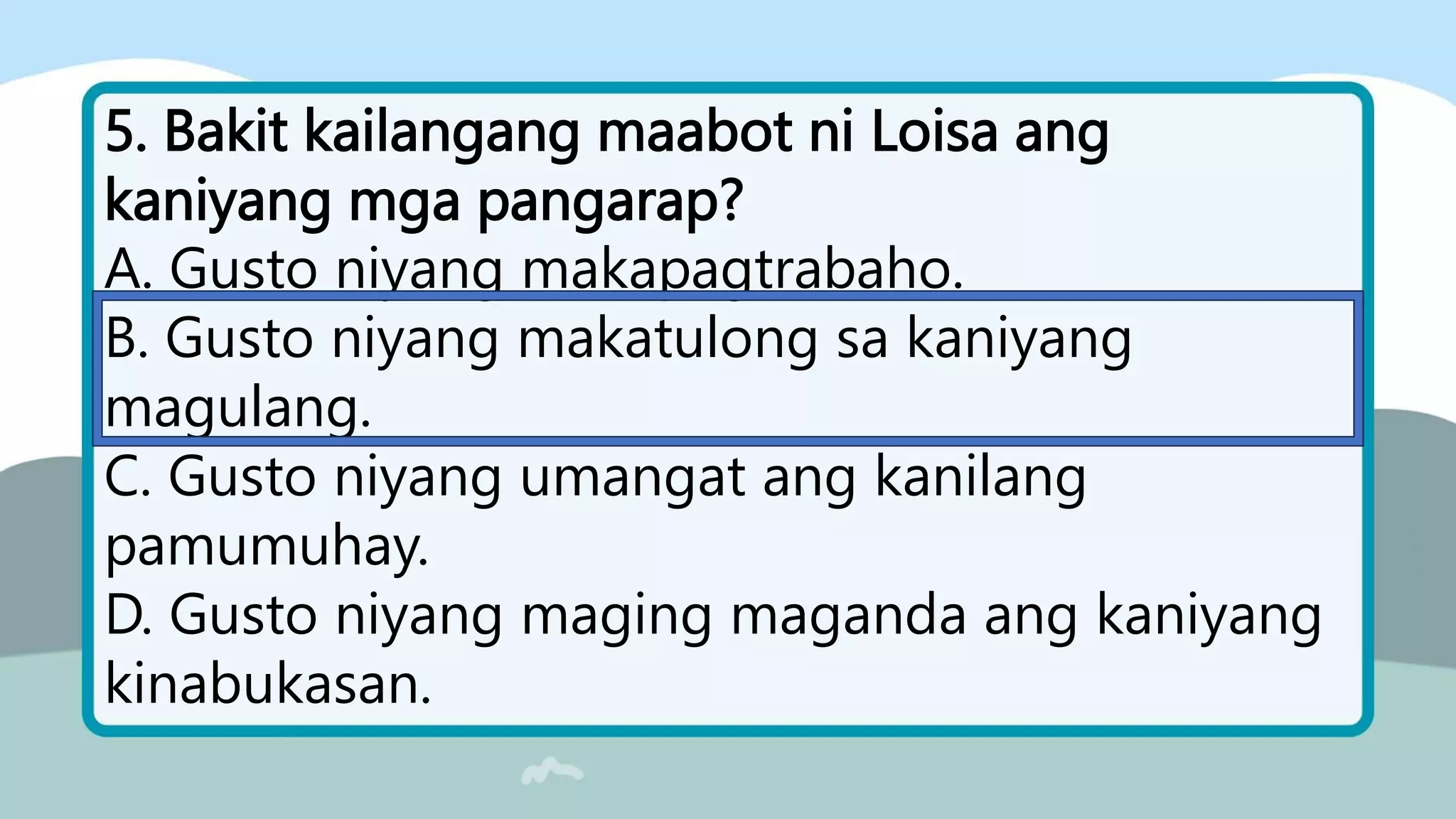 Q1 M1 Pagsagot sa mga Tanong tungkol sa napakinggan.pptx