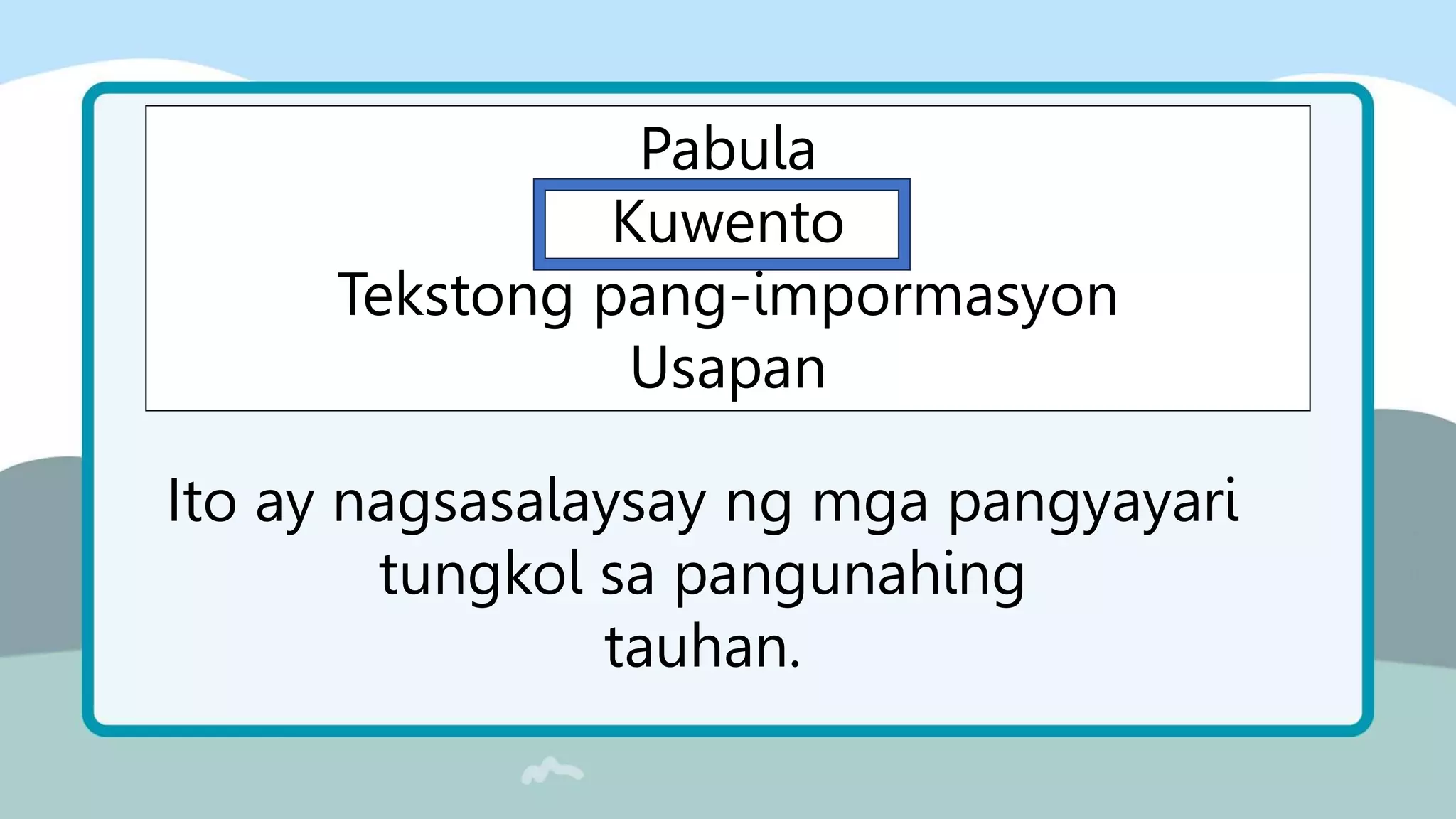Q1 M1 Pagsagot sa mga Tanong tungkol sa napakinggan.pptx