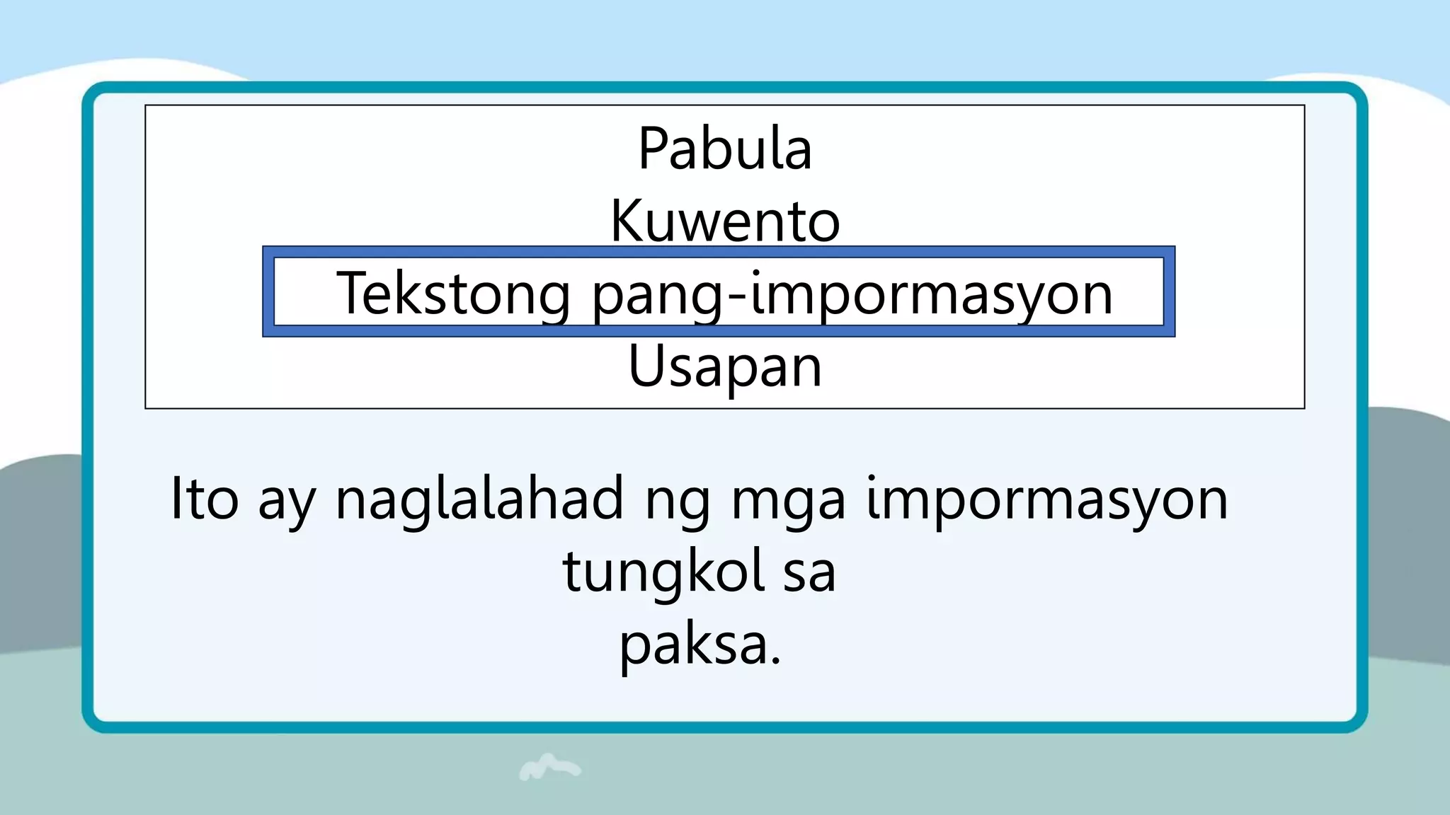 Q1 M1 Pagsagot sa mga Tanong tungkol sa napakinggan.pptx