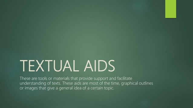 Types of Textual Aids | PPTX