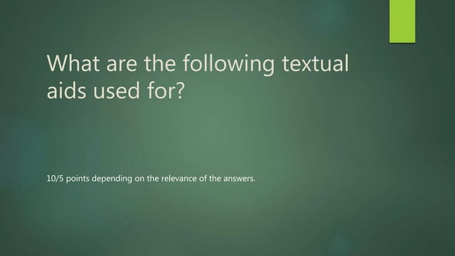 Types of Textual Aids | PPTX