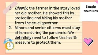 Q1 m5 using a range of verbs, adjectives, and adverbs | PPTX