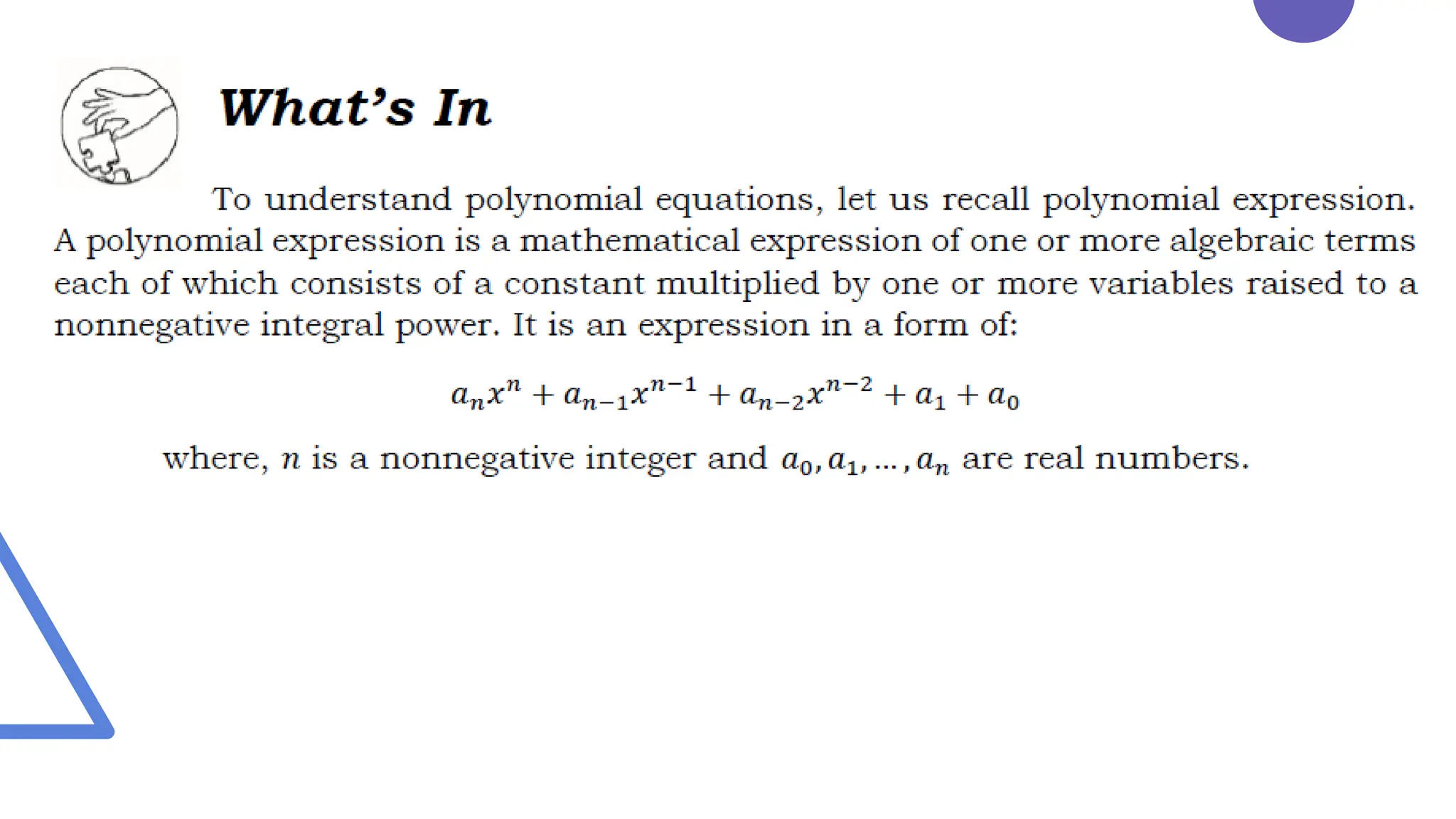 MATHEMATICS 10 QUARTER 1 POLYNOMIAL EQUATION | PPTX