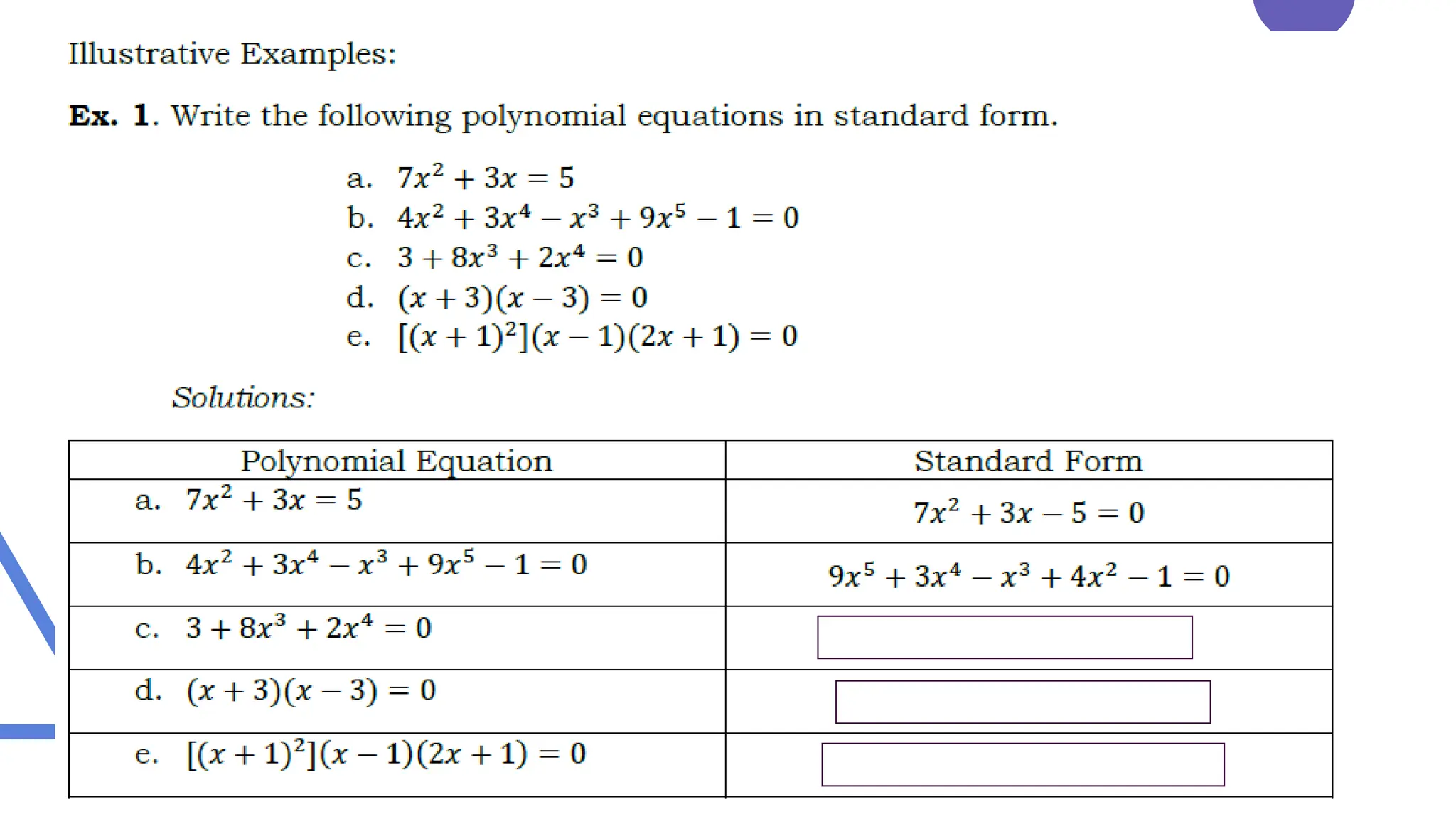MATHEMATICS 10 QUARTER 1 POLYNOMIAL EQUATION | PPTX