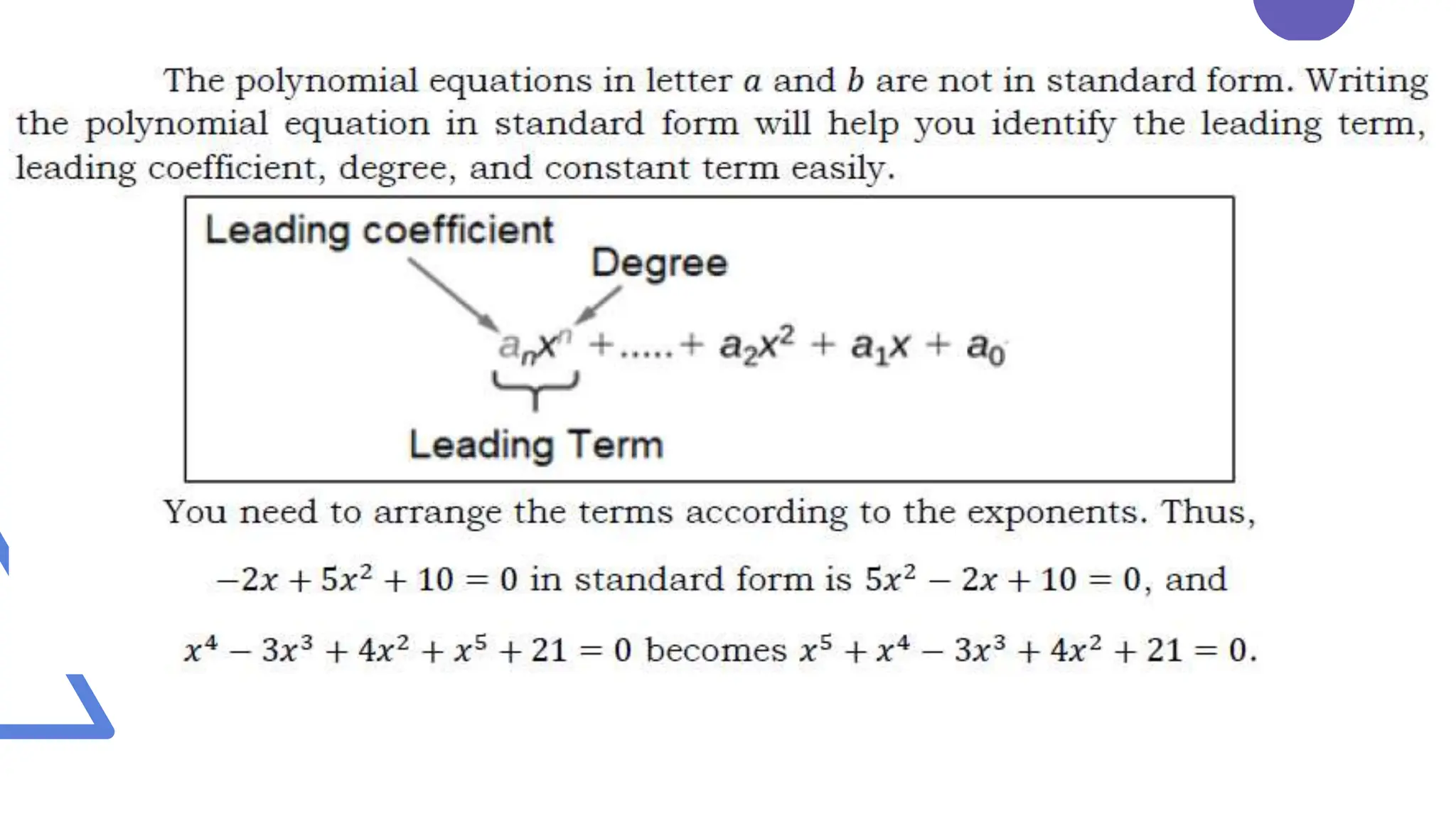 MATHEMATICS 10 QUARTER 1 POLYNOMIAL EQUATION | PPTX