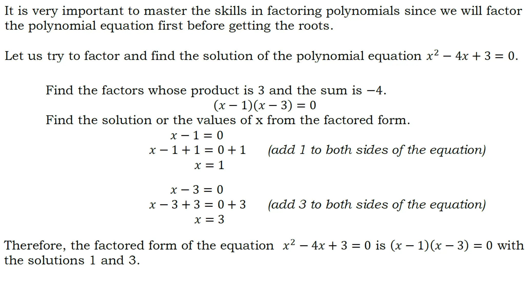 MATHEMATICS 10 QUARTER 1 POLYNOMIAL EQUATION | PPTX