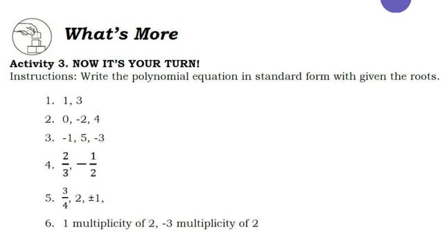 MATHEMATICS 10 QUARTER 1 POLYNOMIAL EQUATION | PPTX