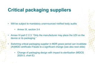Q1 medical device packaging conference 10 november 2020 | PPTX