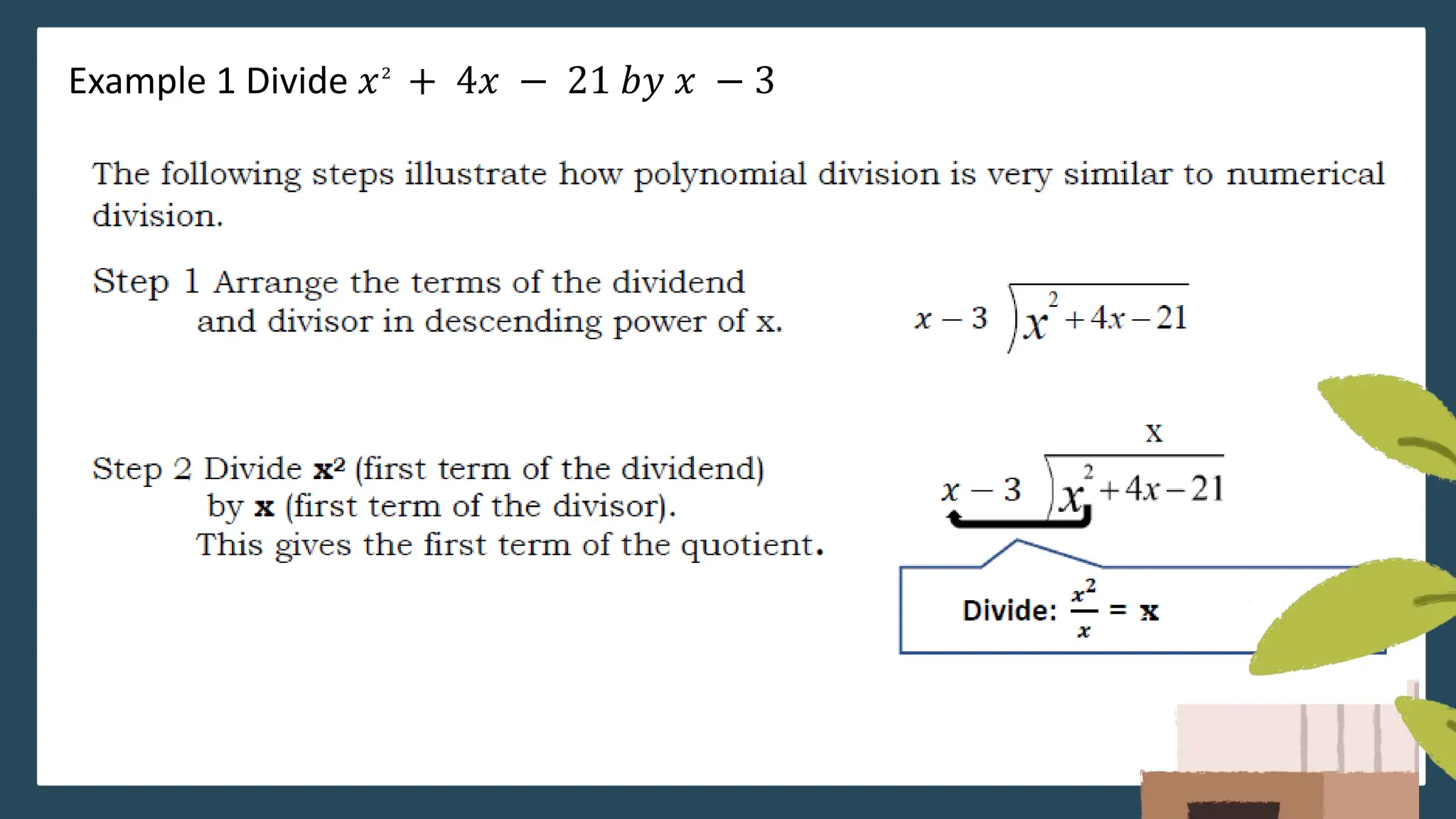 Mathematics 10 Long Division Method for Grade 10 Students | PPTX
