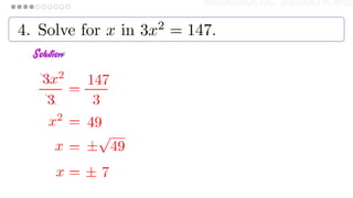 Quarter 1 lesson 2 Getting the solution of the Quadratic equation by ...