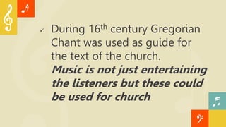 Music of Medieval Renaissance and Baroque Periods | PPTX