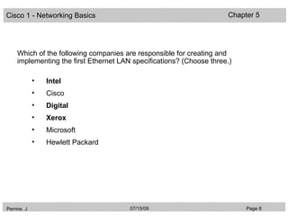 Q1 On Ch05 Cabling La Ns And Wa Ns | PPT