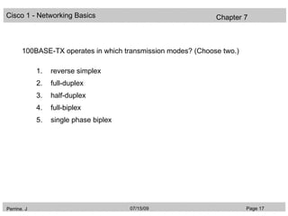 Q1 On Ch07 Ethernet Technologies | PPT