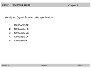 Q1 On Ch07 Ethernet Technologies | PPT