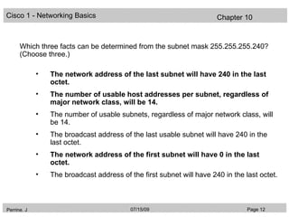 Q1 On Ch10 Routing Fundamentals And Subnets | PPT