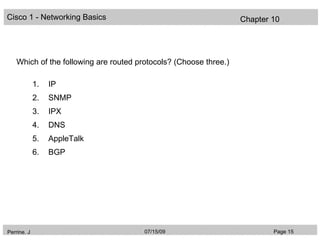 Q1 On Ch10 Routing Fundamentals And Subnets | PPT