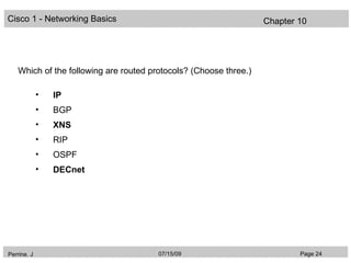 Q1 On Ch10 Routing Fundamentals And Subnets | PPT