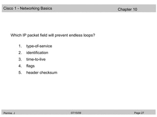 Q1 On Ch10 Routing Fundamentals And Subnets | PPT