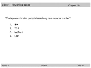 Q1 On Ch10 Routing Fundamentals And Subnets | PPT