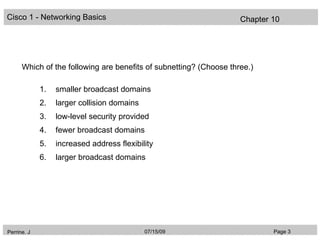 Q1 On Ch10 Routing Fundamentals And Subnets | PPT
