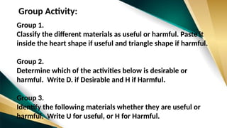Useful and Harmful Materials in found at home | PPTX
