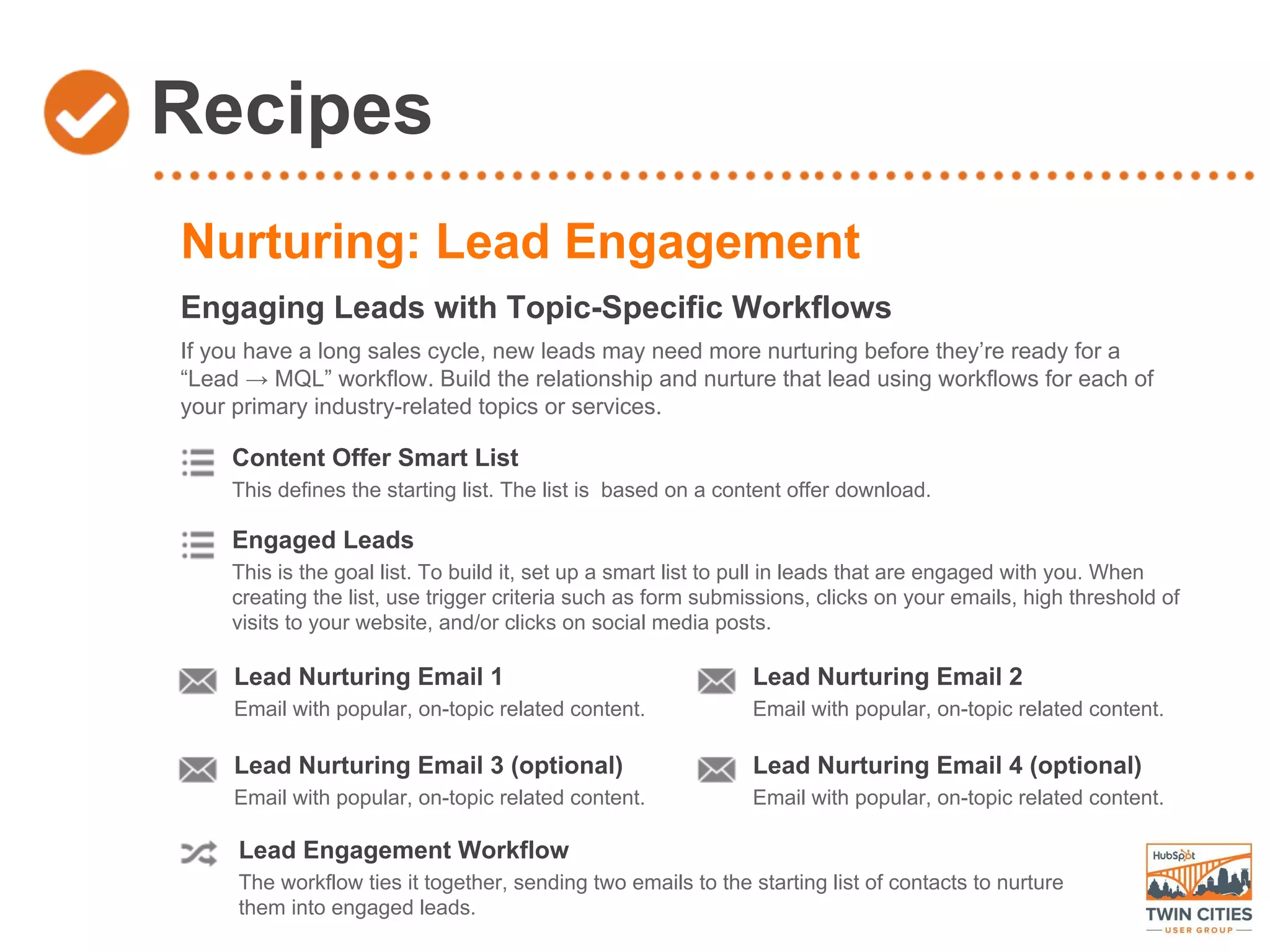 TC HUG: HubSpot Workflows & Recipe Exchange | PDF