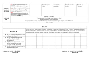 Quarter 1 week 1 Lesson for kindergarten | PDF
