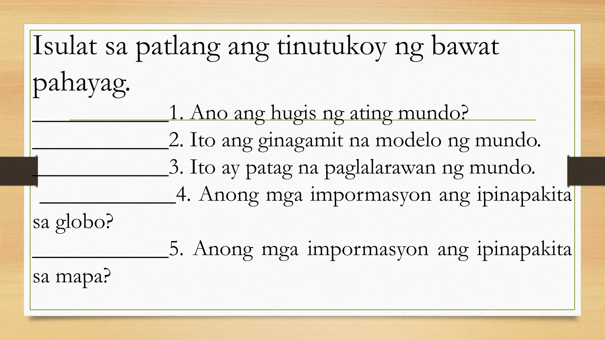 Araling Panlipunan 4 Week 1 - Pangunahing at Pangalawang Direksiyon ...