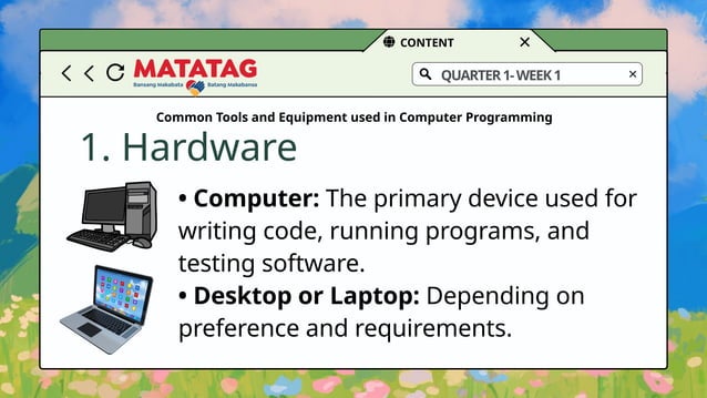 Q1W1D1 Exploring Tools and Equipment in ICT.pptx