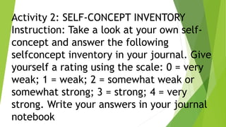 Personal Development quarter1 week 1 Defining the Concept of the Self ...