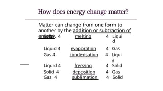 GRADE 6 SCIENCE PHASES OF MATTER or STATE OF MATTER | PPTX