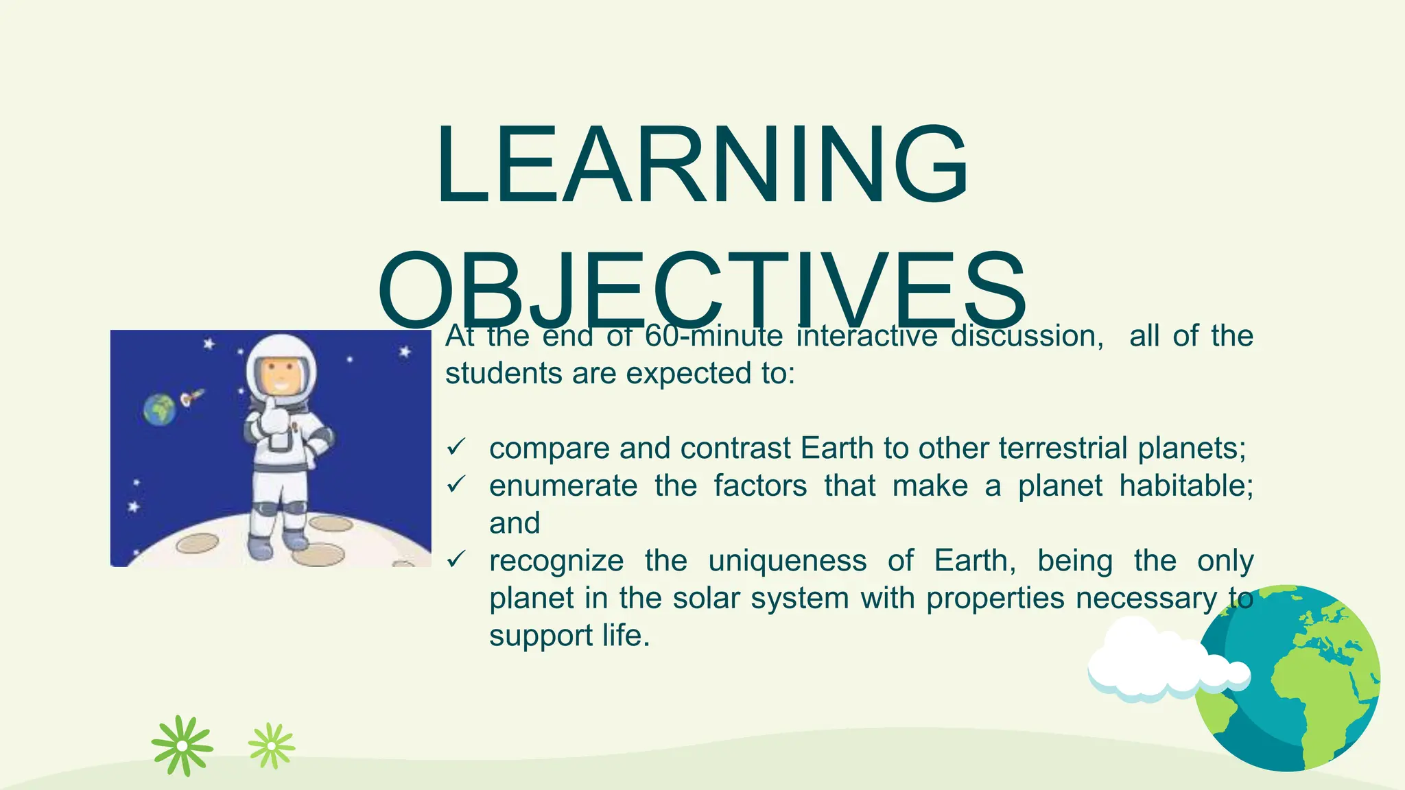 LESSON 1: UNIQUENESS OF THE EARTH (EARTH & LIFE SCIENCE) | PPTX