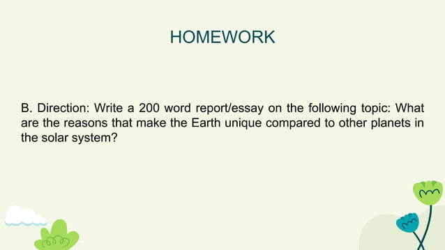 LESSON 1: UNIQUENESS OF THE EARTH (EARTH & LIFE SCIENCE) | PPTX