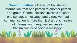 Q1 W1 Oral Comm NATURE, FUNCTION and PROCESS of COMMUNICATION.pptx