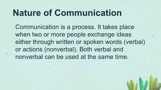 Q1 W1 Oral Comm NATURE, FUNCTION and PROCESS of COMMUNICATION.pptx