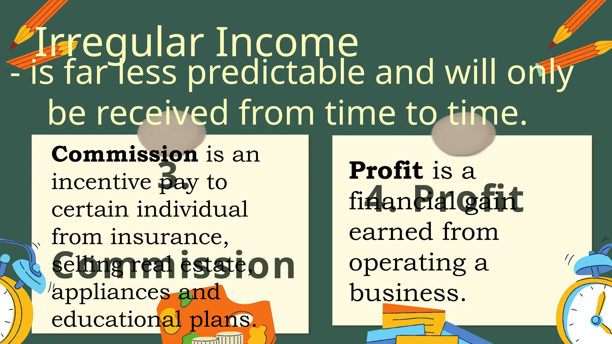 Financial term: Irregular income - Daily Personal Finance